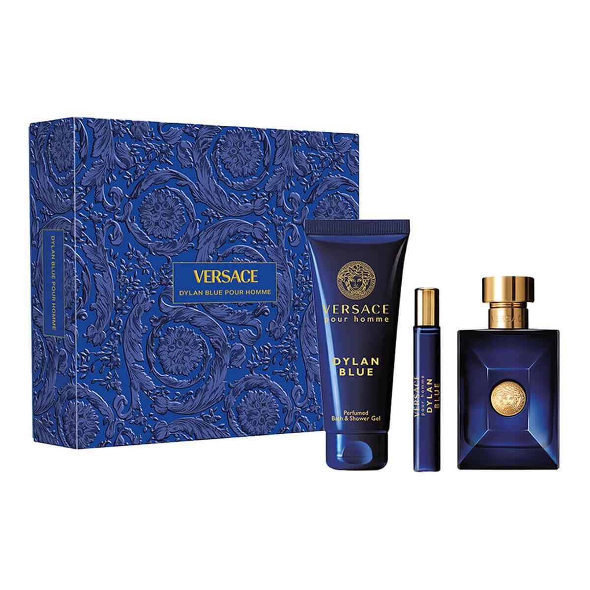 Kit Coffret Versace Dylan Blue Pour Homme Masculino Eau de Toilette ...